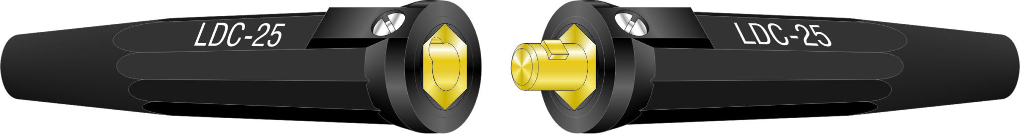 LDC-25 25MM DINSE CONN M/F BK - Lenco Welding Accessories Ltd.