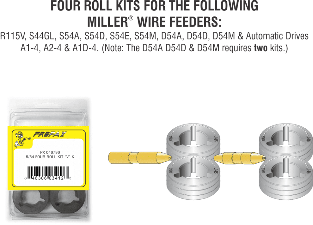 .052 OLD STYLE FOUR ROLL KIT - Lenco Welding Accessories Ltd.