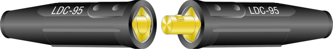 LDC-95 COMPLETE BLACK DINSE CONNECTOR SET - Lenco Welding Accessories Ltd.