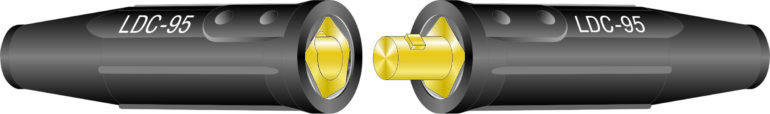 LDC-95 COMPLETE BLACK DINSE CONNECTOR SET - Lenco Welding Accessories Ltd.